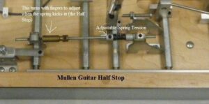 Half Stop Mechanism - Mullen Guitar Co., Inc.